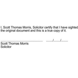 The Excellent LAW3 4931 Self-Inking Solicitor Stamp